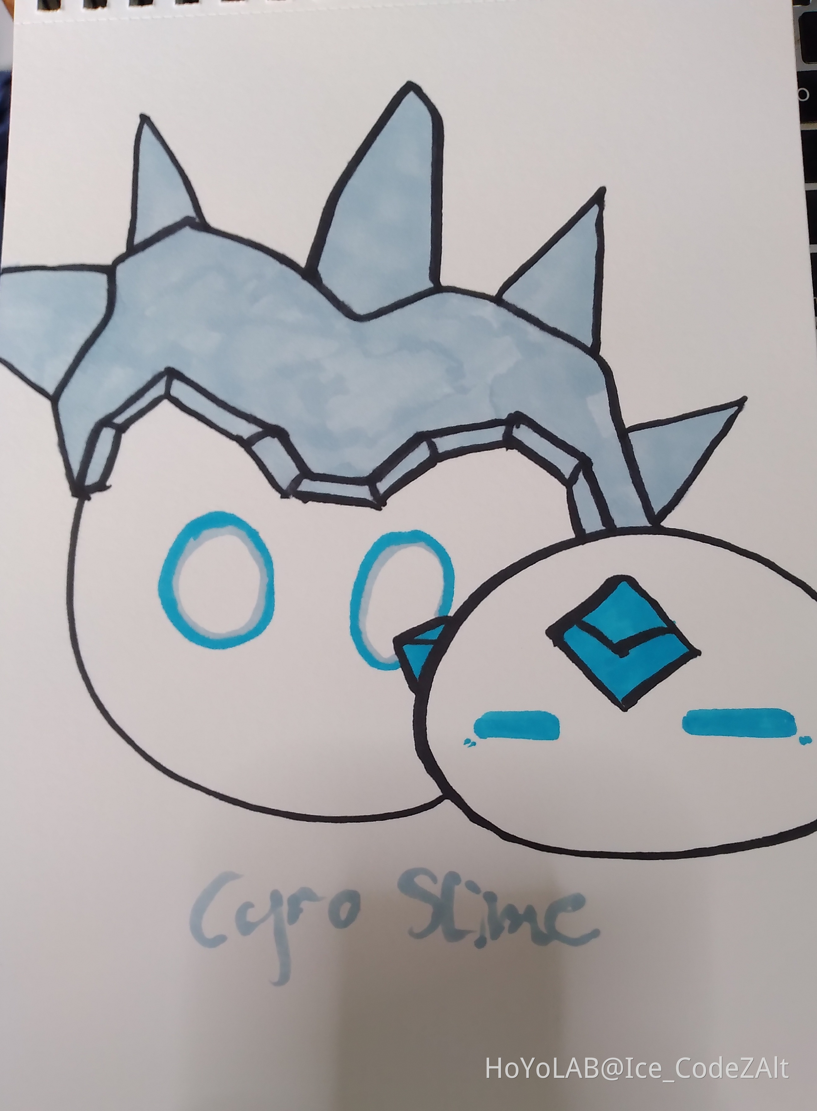 Cryo Slime Fanart | HoYoLAB