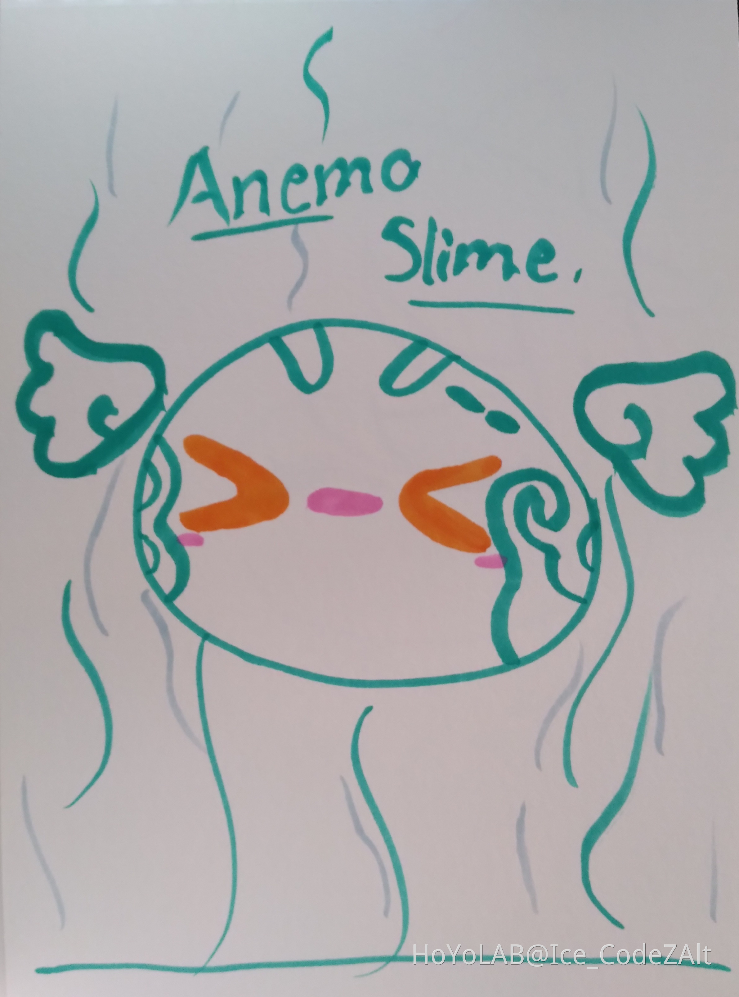 Anemo Slime Fanart | HoYoLAB