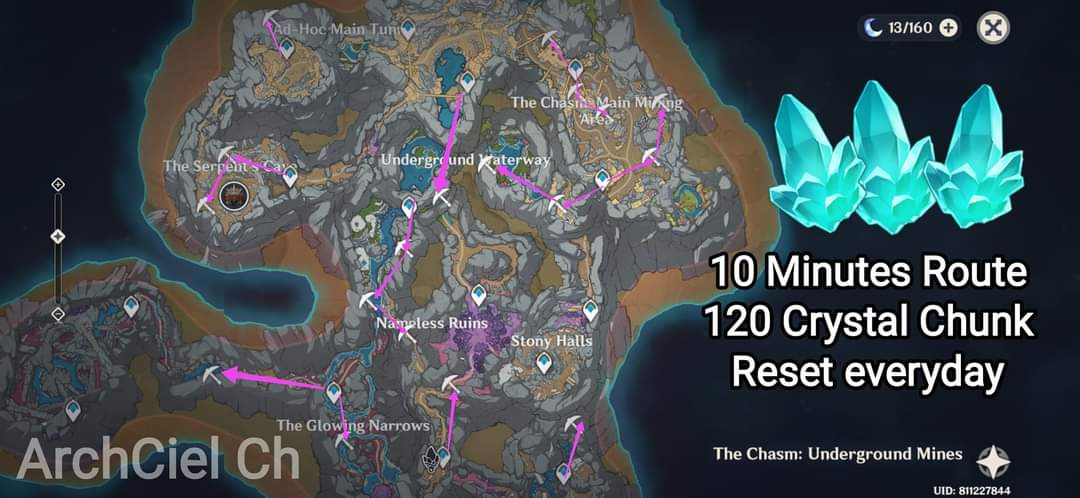 Farming Route Crystal Chunk Genshin Impact | HoYoLAB