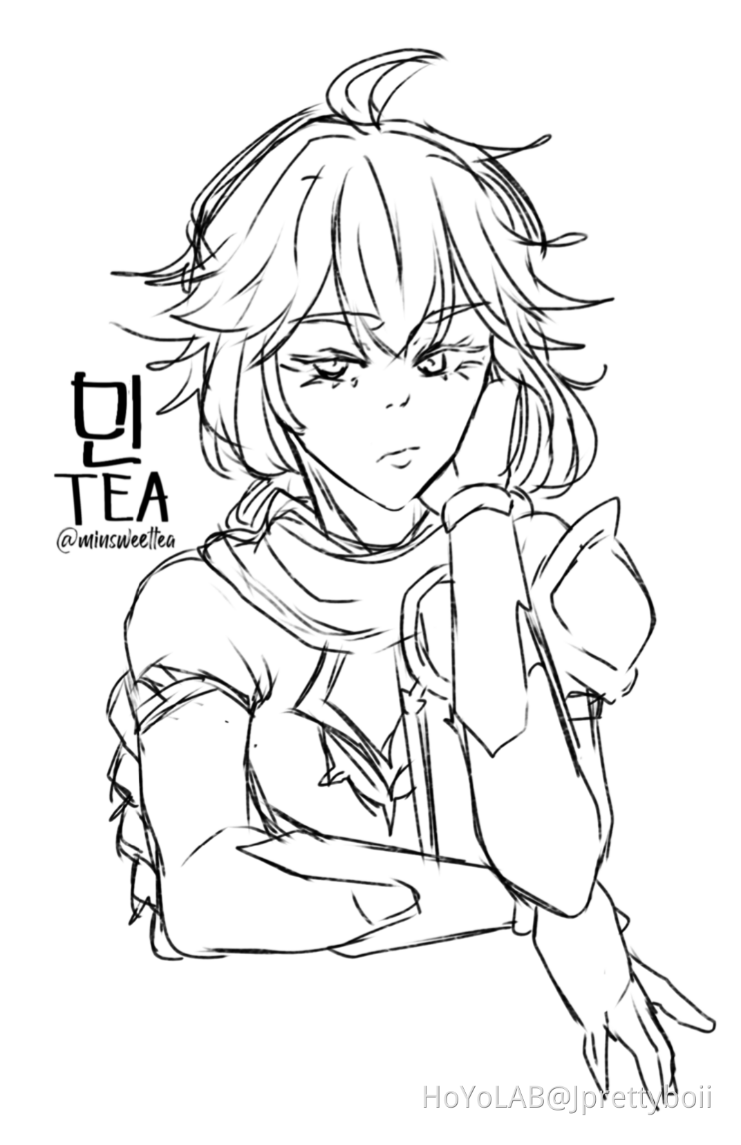 Aether sketch Genshin Impact | HoYoLAB