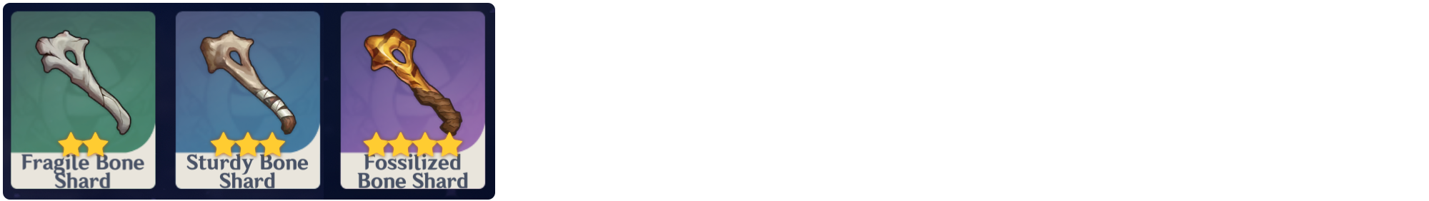 Enemies - Mystical Beasts - Fragile Shard / Sturdy Shard / Fossilized ...