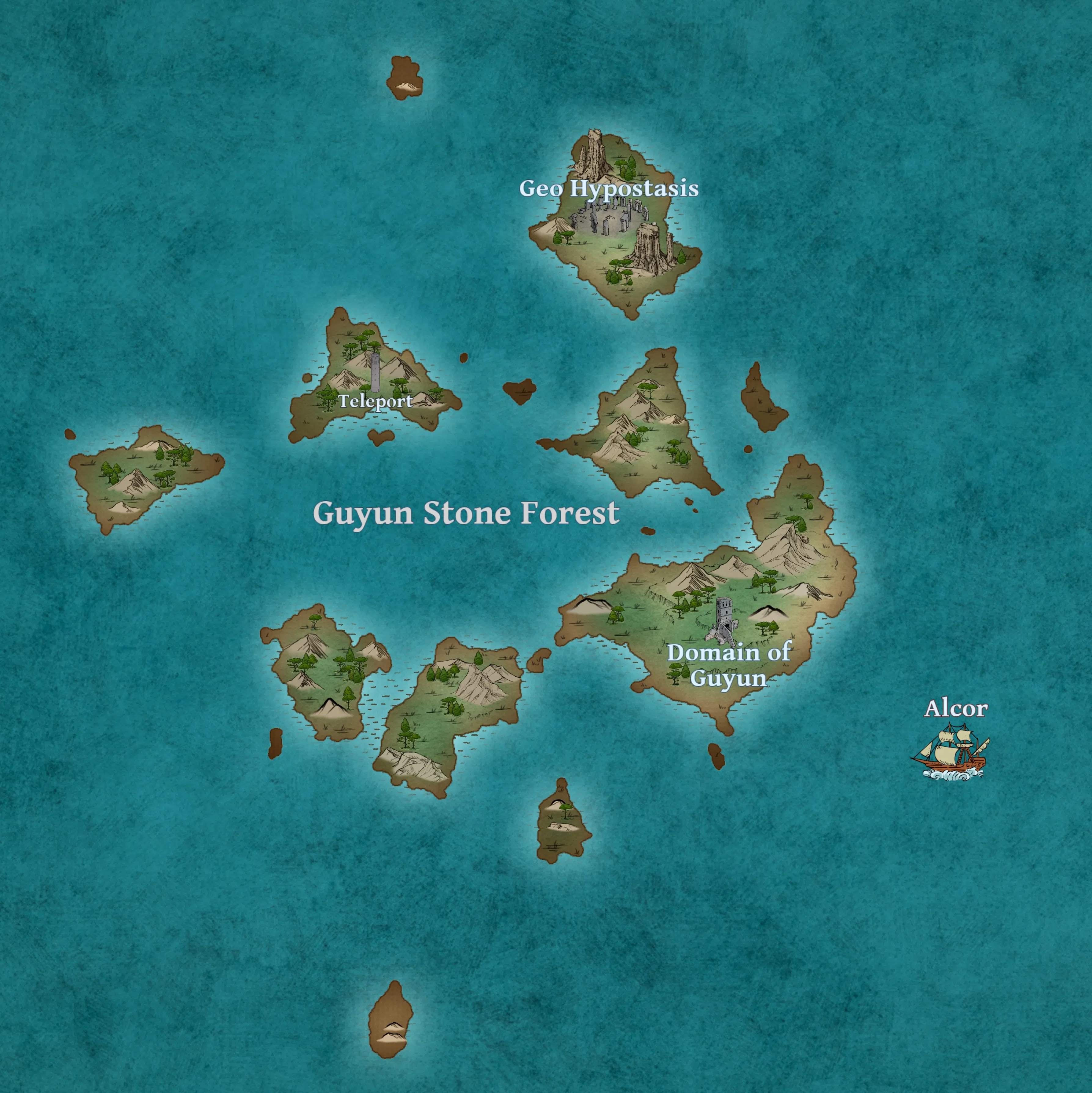 Guyun Stone Forest map Genshin Impact | HoYoLAB