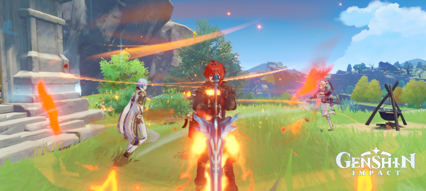 Diluc with Pyro claymore Genshin Impact | HoYoLAB