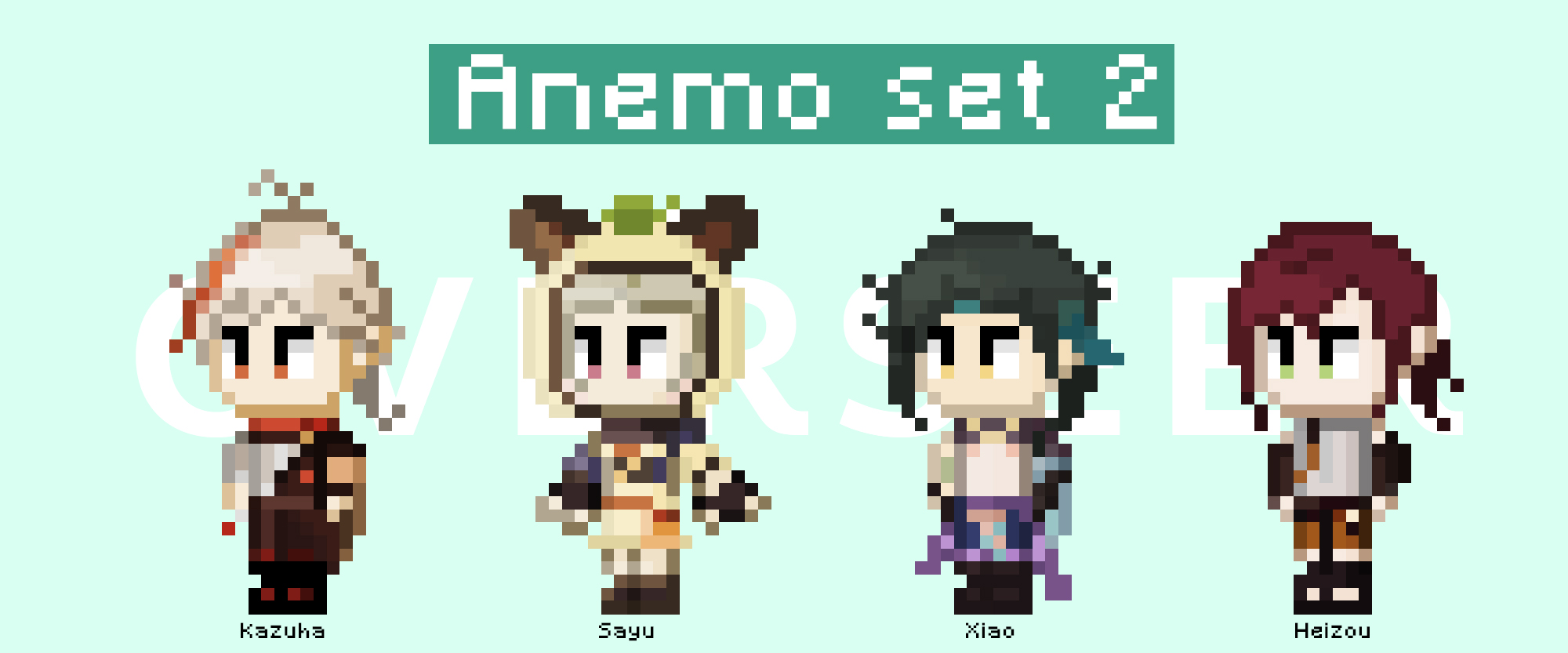 [OG] I draw pixel anemo character | Genshin Impact | HoYoLAB