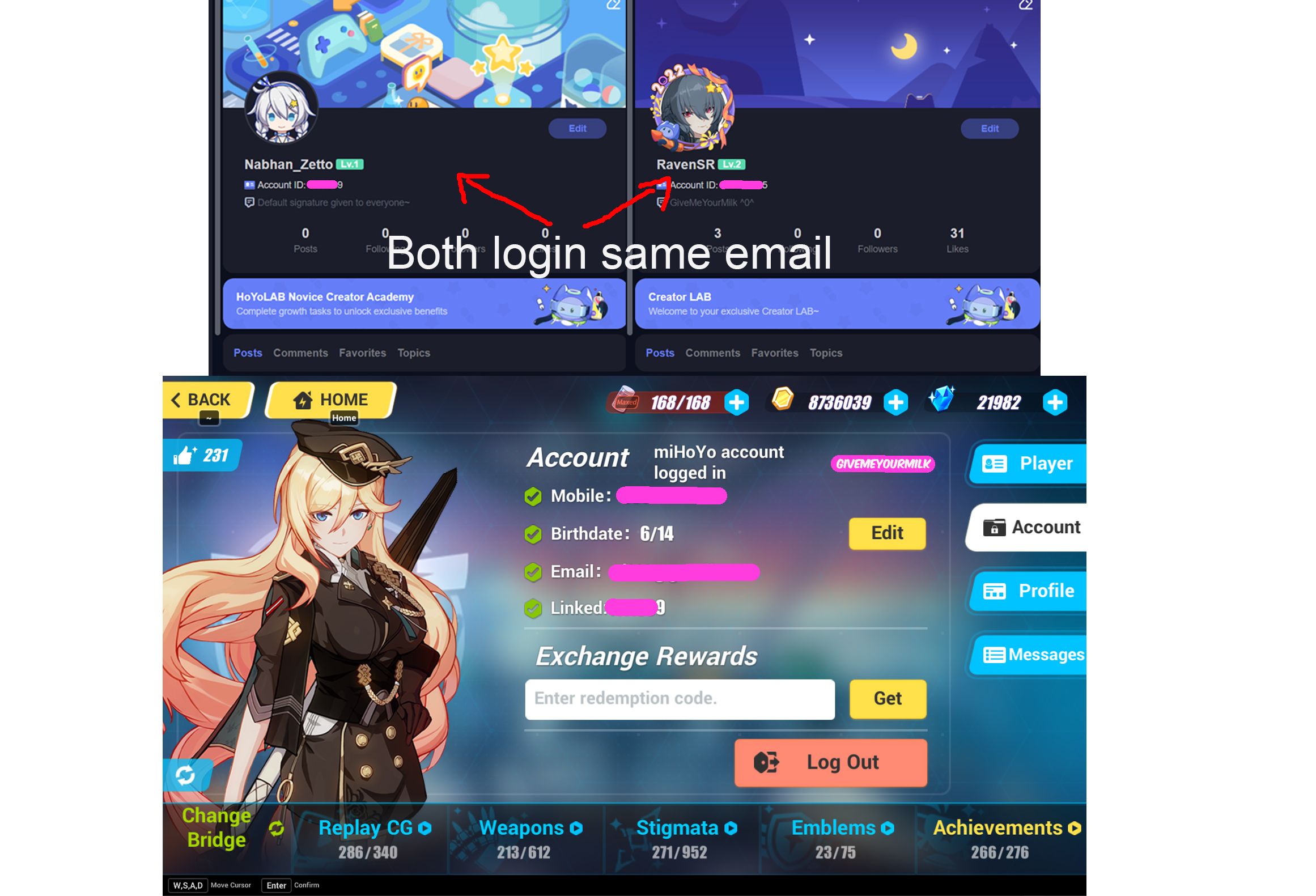 Confused login Hoyolab & Hoyoverse account -_- Honkai Impact 3rd | HoYoLAB