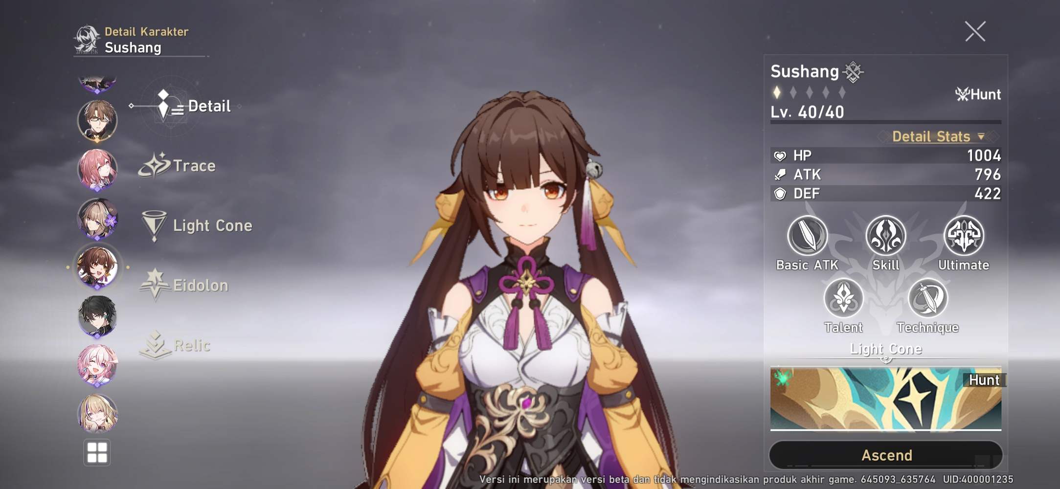 Star Rail - Preview Sushang - ID Honkai: Star Rail | HoYoLAB