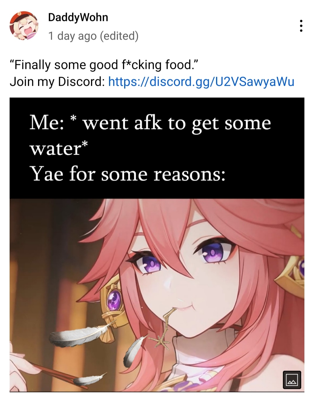 yae was hungry don't blame her 😤 Genshin Impact | HoYoLAB