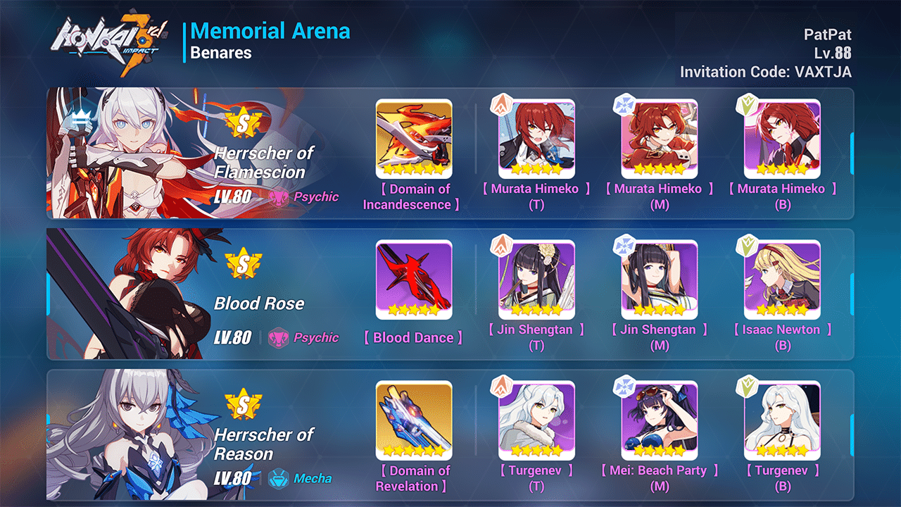 My first 1 second run Benares Honkai Impact 3rd | HoYoLAB