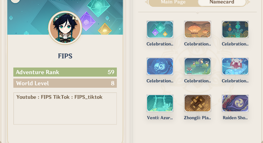 My Genshin Profile :) Genshin Impact | HoYoLAB