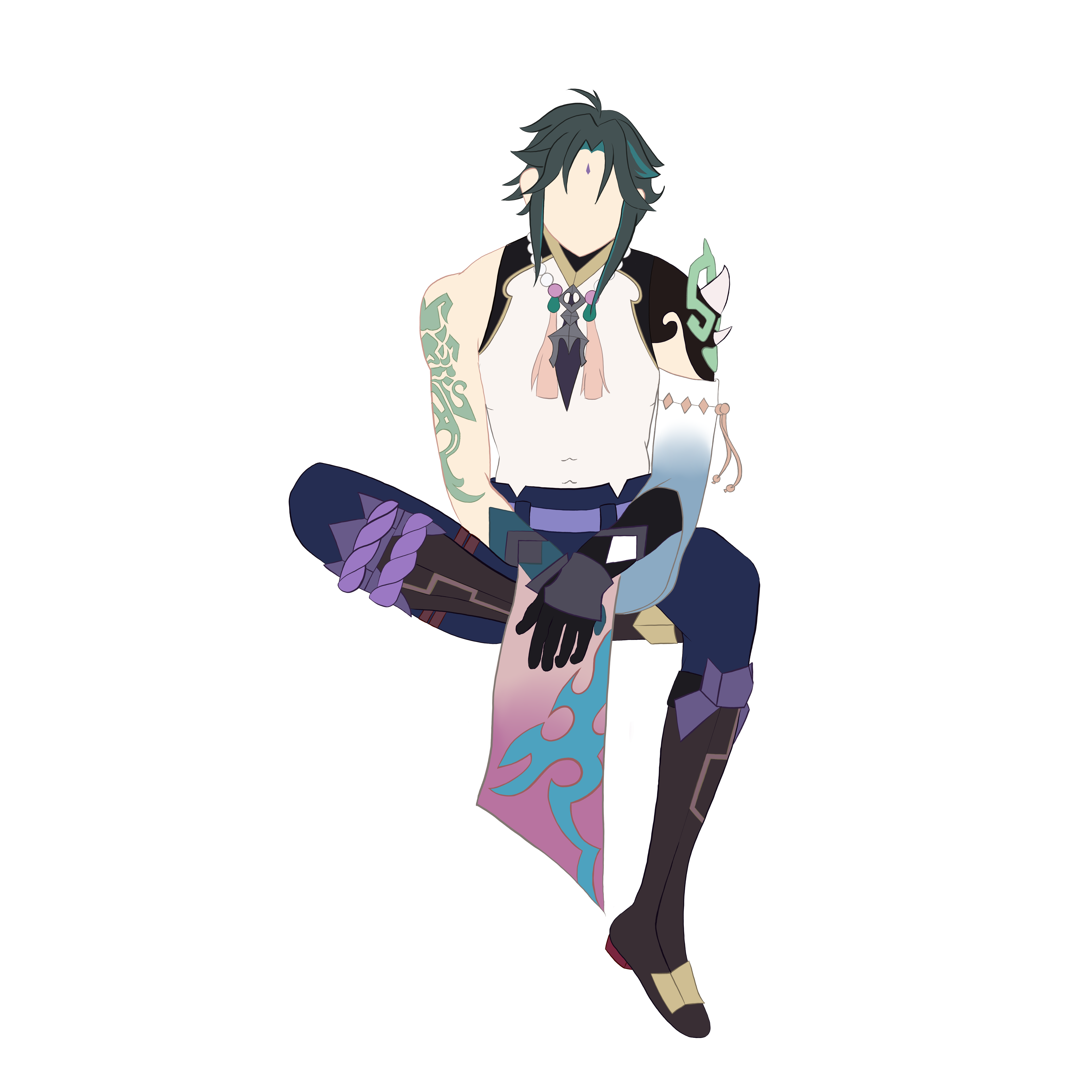 Xiao Colorblock Genshin Impact | HoYoLAB