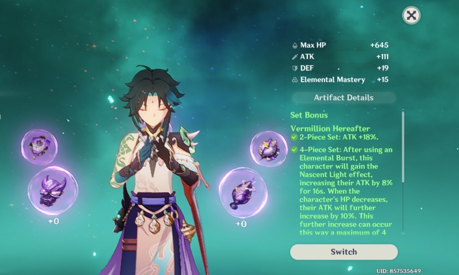 Full Set Vermillion Hereafter Genshin Impact | HoYoLAB