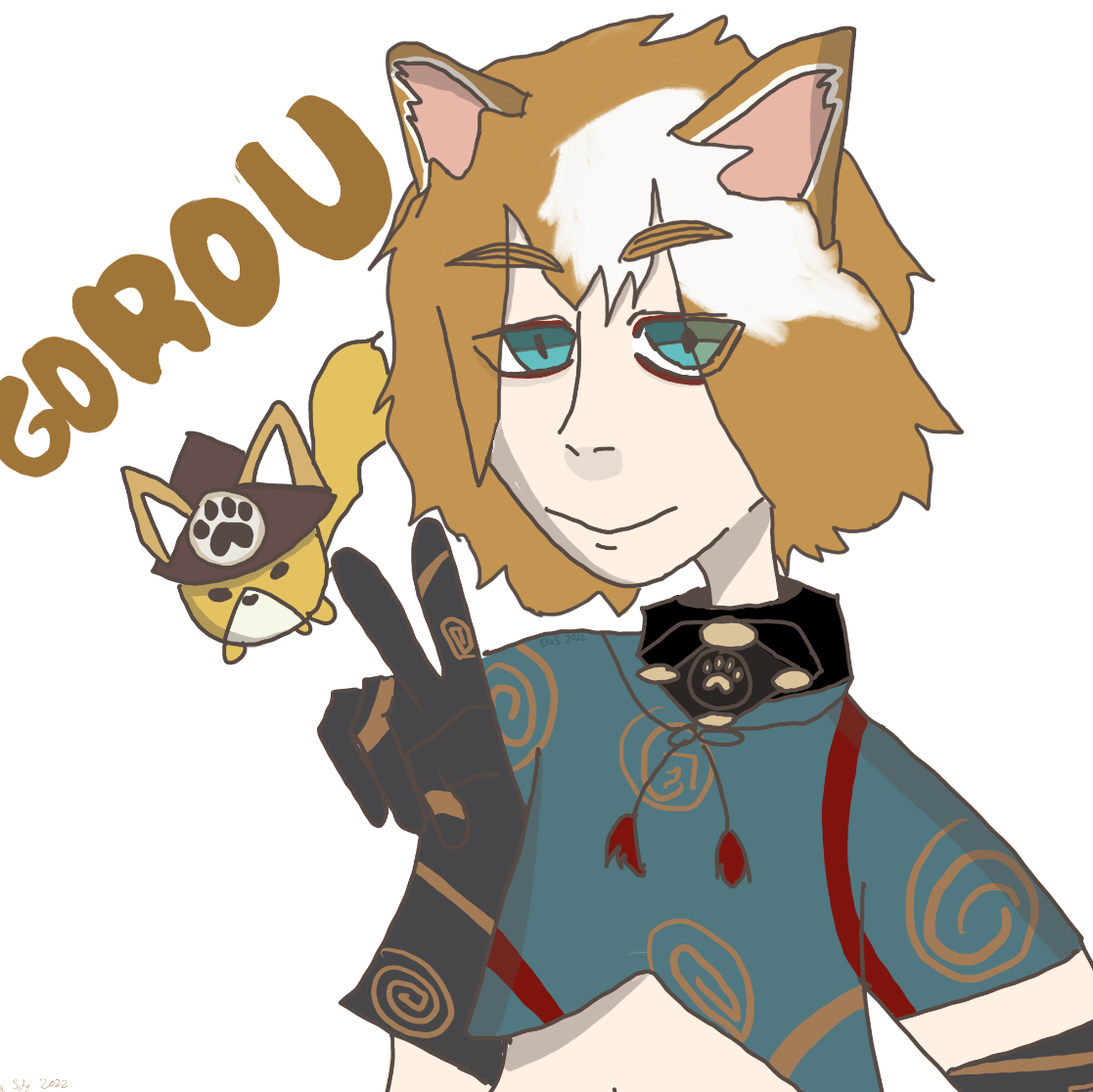 Gorou drawing! Genshin Impact | HoYoLAB