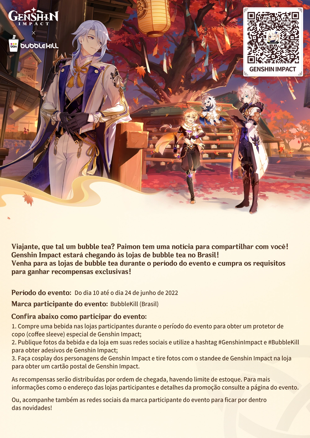 Encontro Inesperado de Bubble Tea com a Paimon Genshin Impact | HoYoLAB