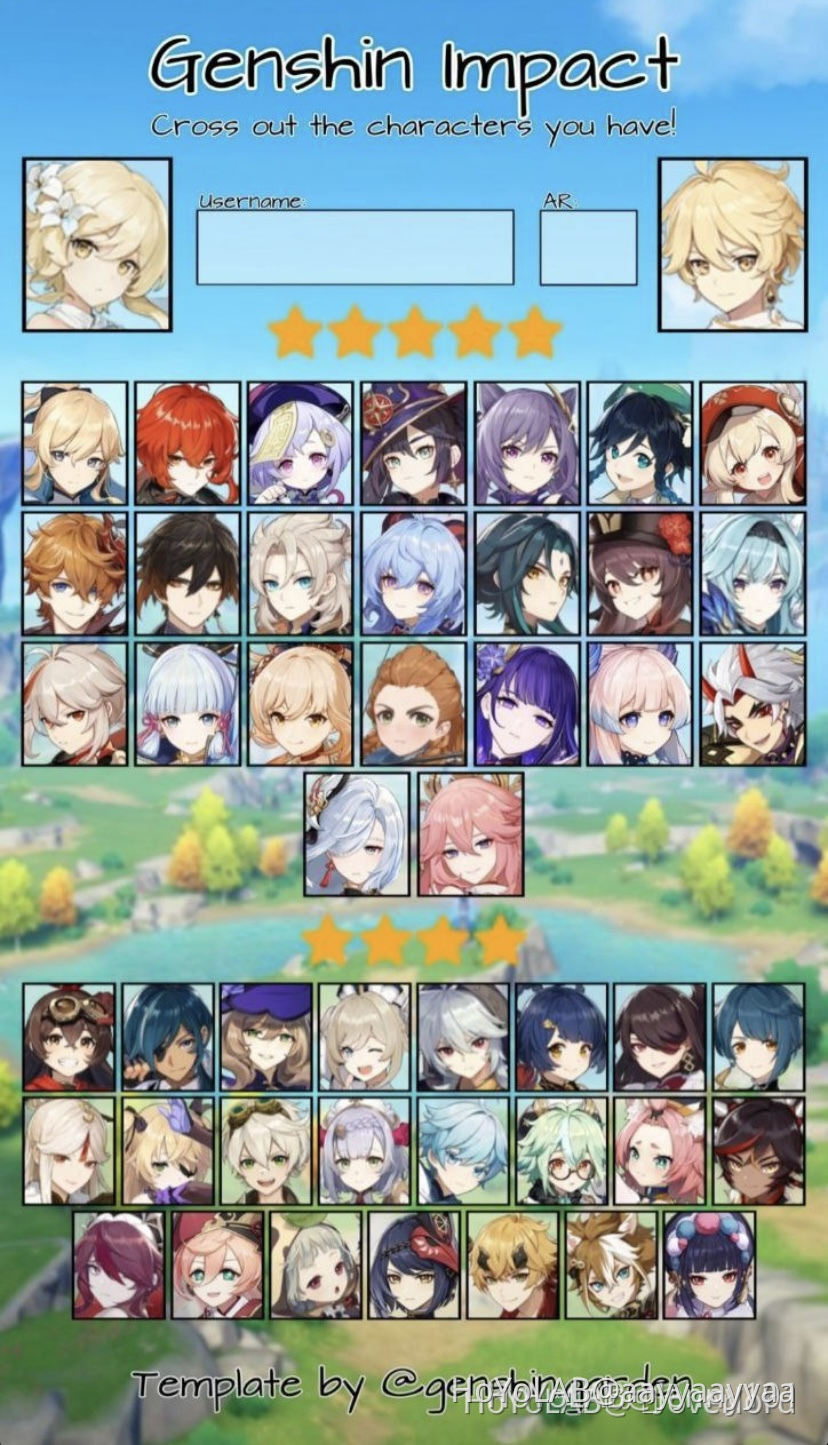 Genshin charas Genshin Impact | HoYoLAB