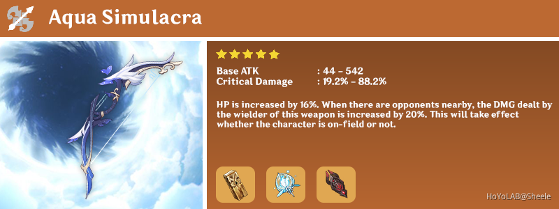 [Version 2.7] Aqua Simulacra - Weapon Analysis Genshin Impact | HoYoLAB
