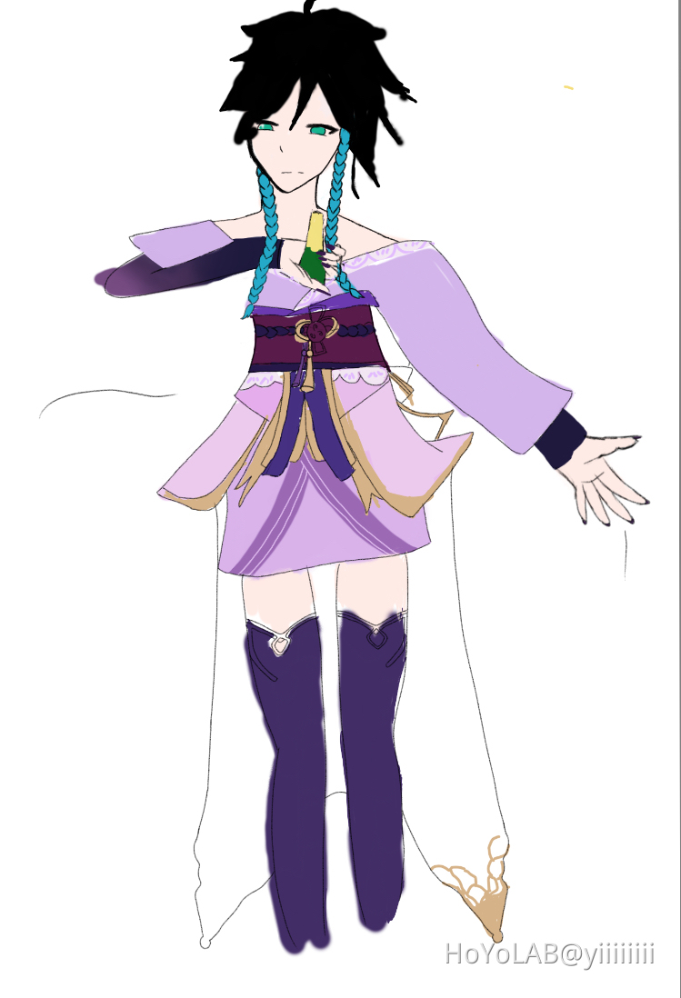 Venti cursed drawing in process bc I love cursed stuff Genshin Impact ...