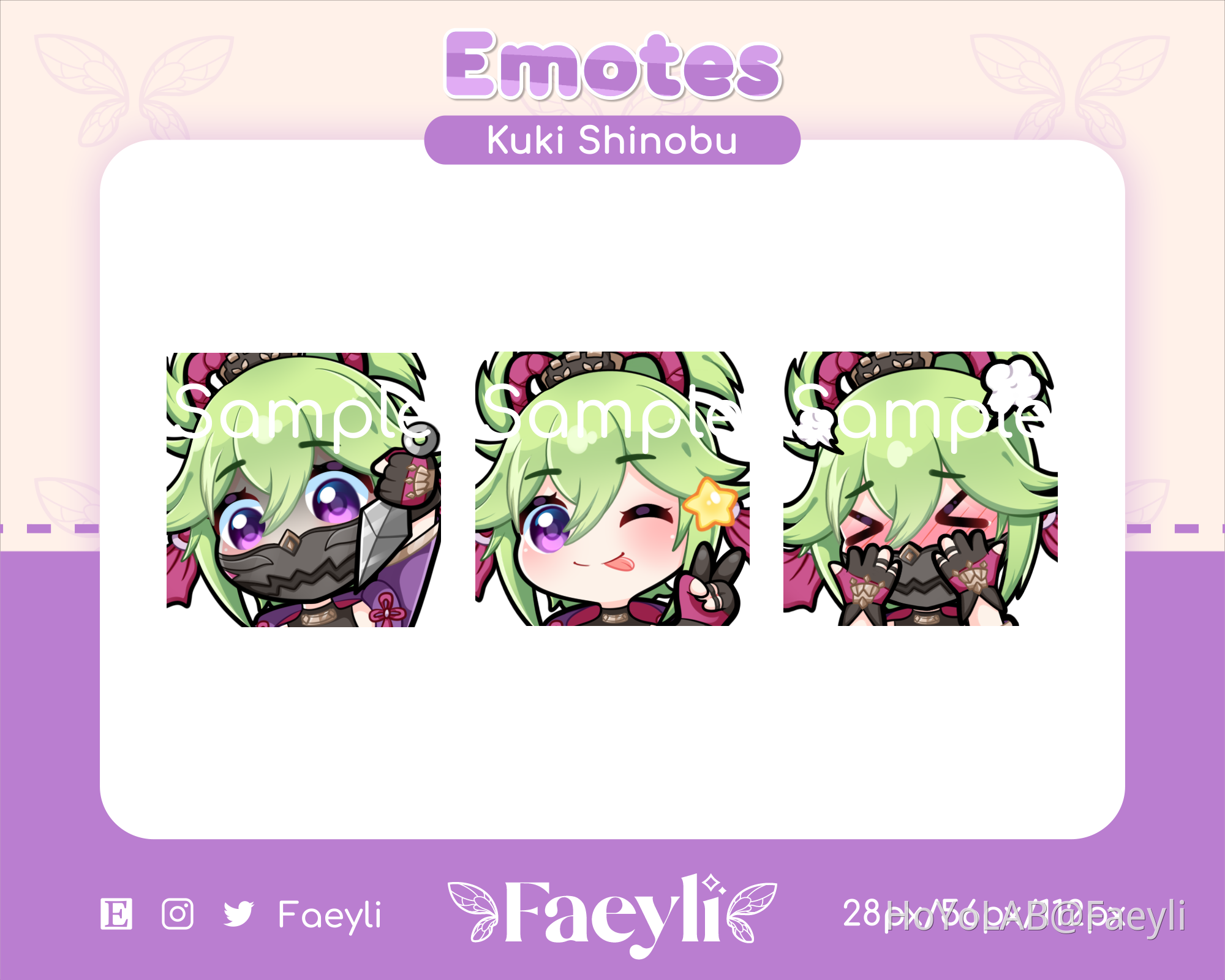 Made some cute P2U Animated Kuki Shinobu Emotes! 🍀 Genshin Impact | HoYoLAB