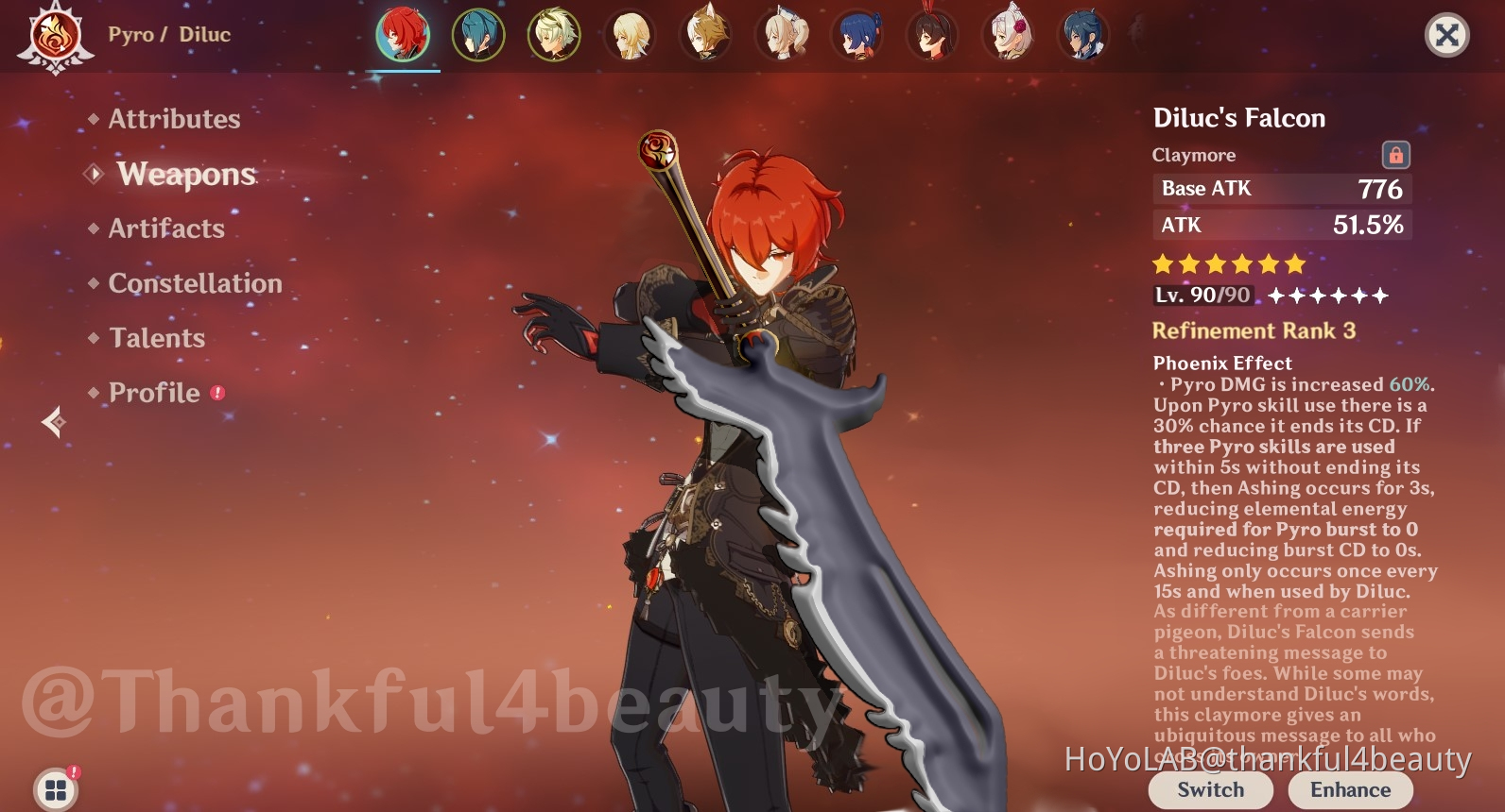 Fan Art: Diluc's Falcon! Genshin Impact | HoYoLAB