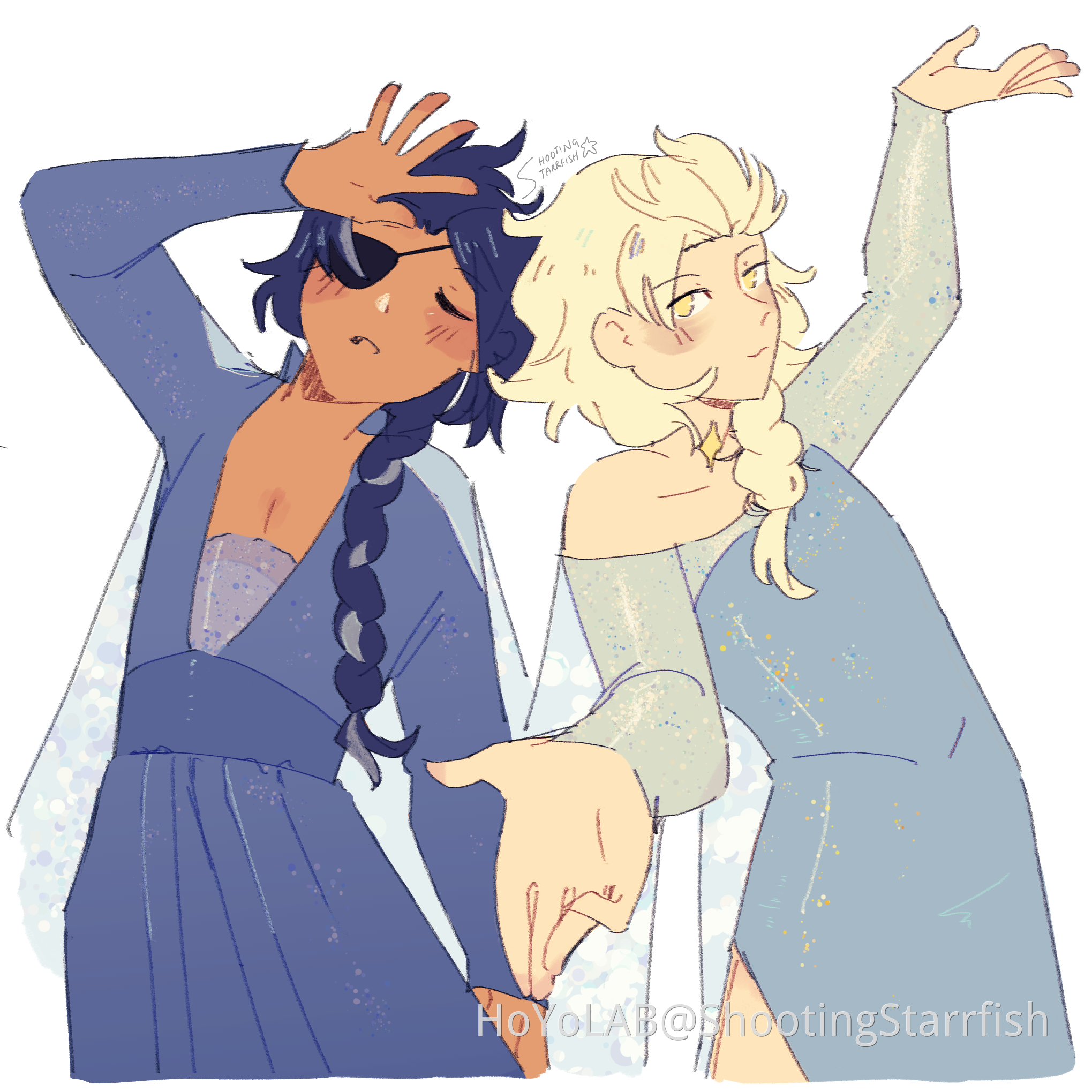 Kaebedo Week Day 7 - Free Day (but they're Elsa) Genshin Impact | HoYoLAB