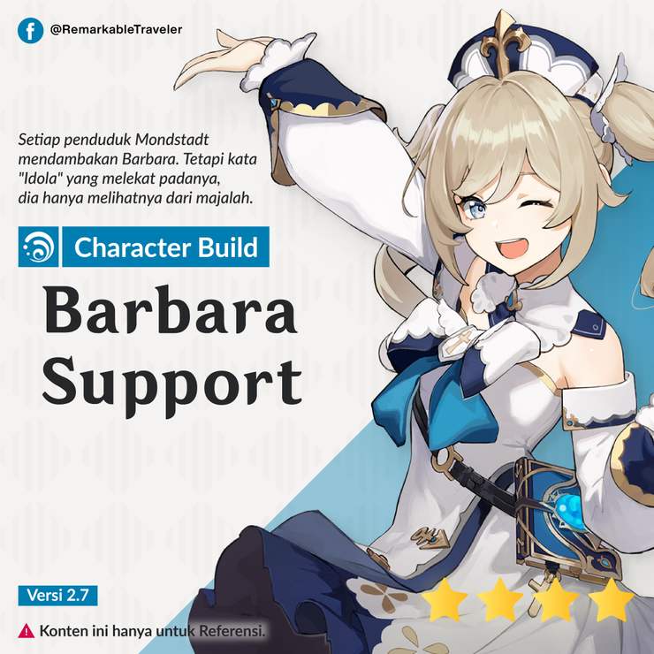 [Mini Guide] Character Build: Barbara Support [Build Karakter Barbara ...