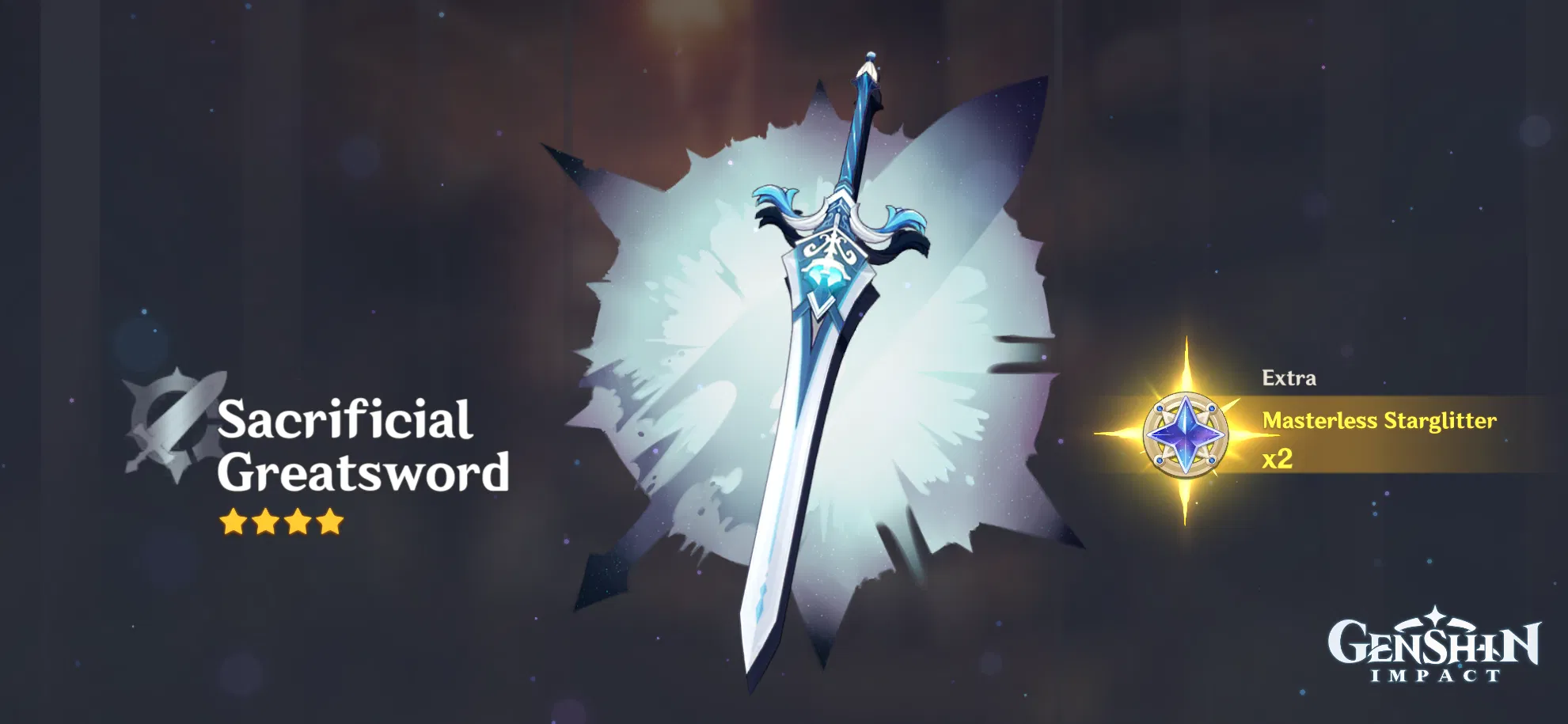 Got the sacrificial greatsword on the standard banner Genshin Impact ...