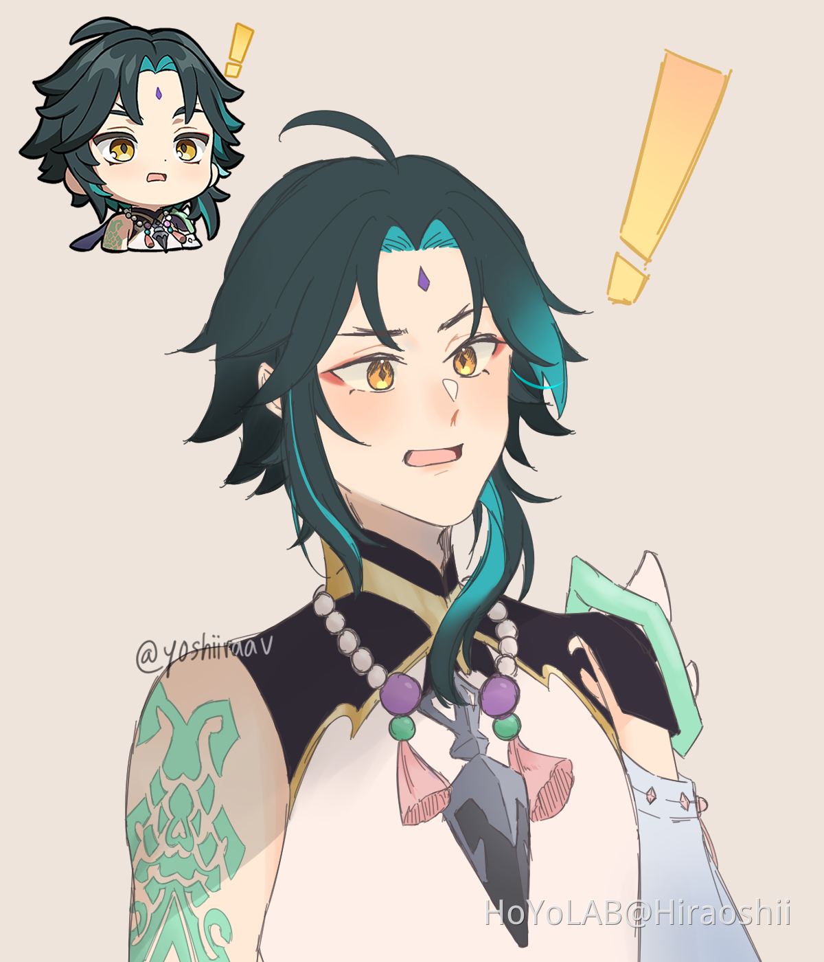 recreate xiao's chibi sticker Genshin Impact | HoYoLAB