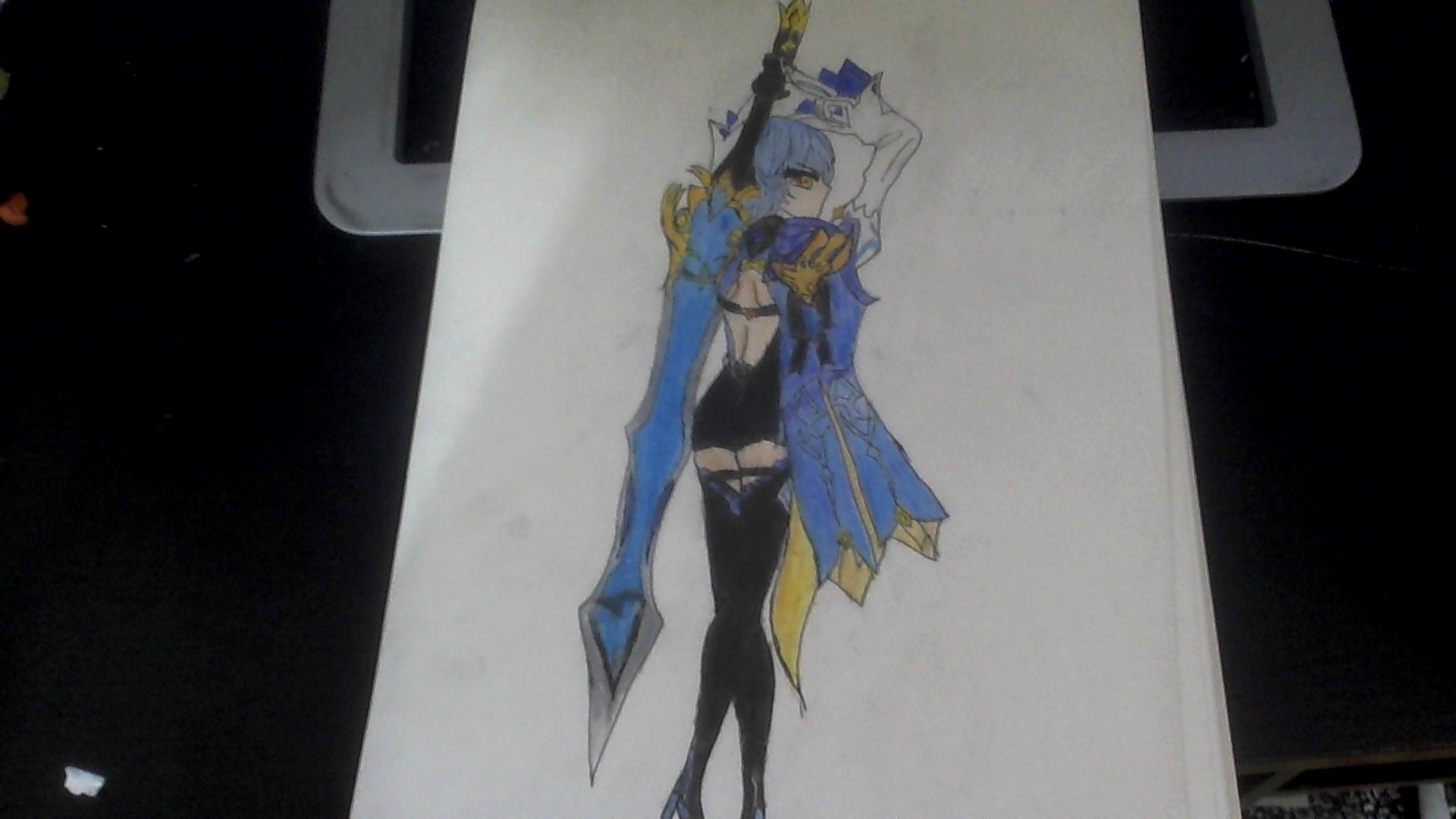 Todays genshin impact character drawing is Eula (Vengeance will be mine ...