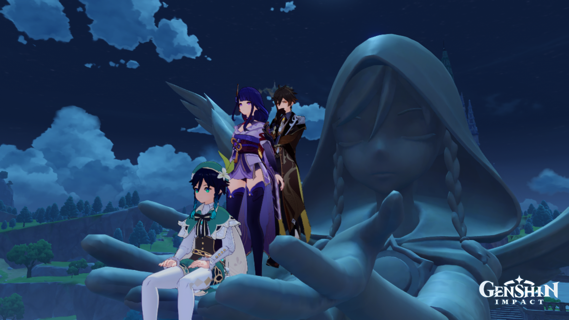Three Archons in one Statue Genshin Impact | HoYoLAB