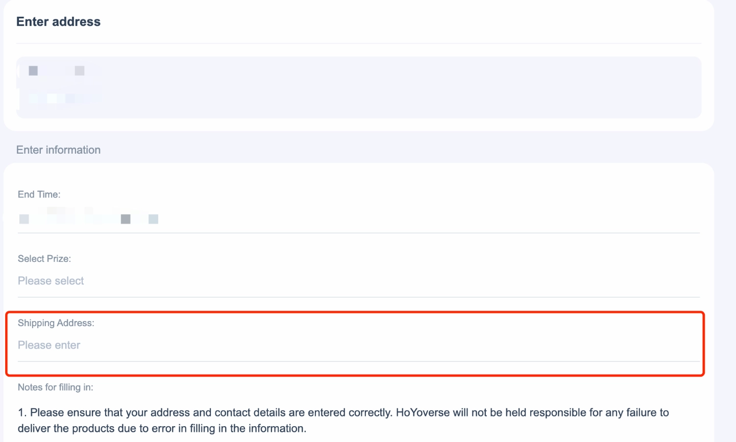 Prize Delivery Address Guide Zenless Zone Zero | HoYoLAB