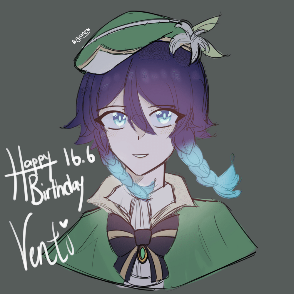 Happy Birthday Venti~~ (doodle) Genshin Impact | HoYoLAB