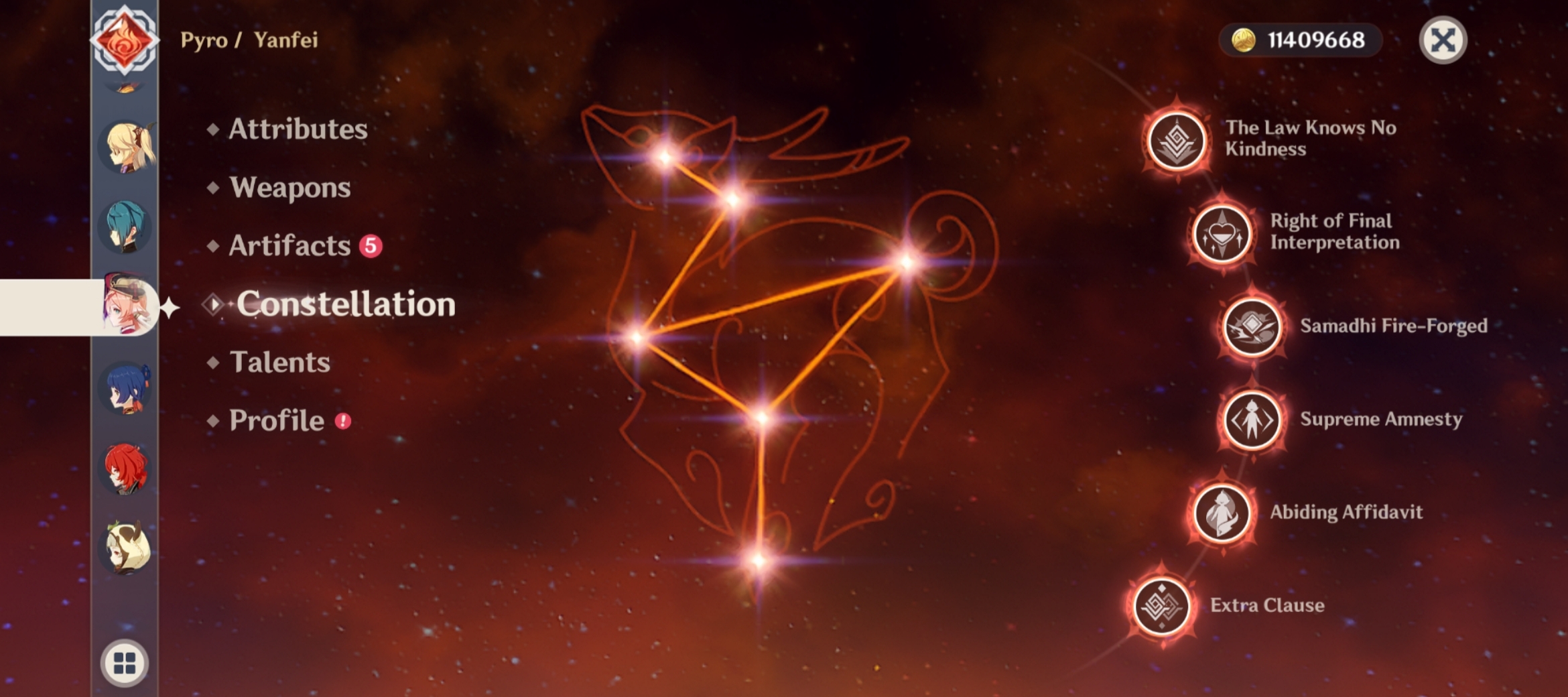 My character constellation Genshin Impact | HoYoLAB
