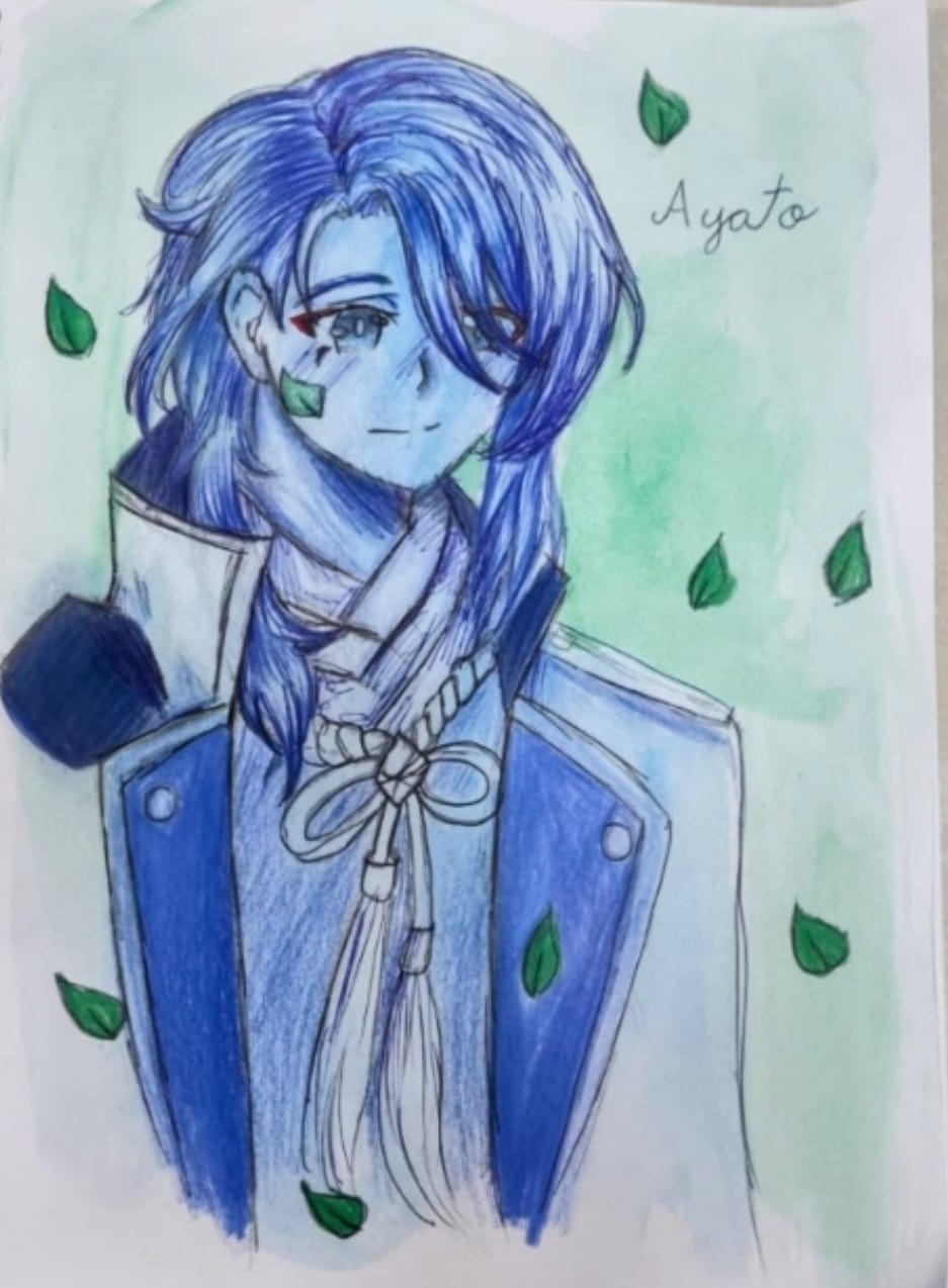 My drawing of Ayato Genshin Impact | HoYoLAB