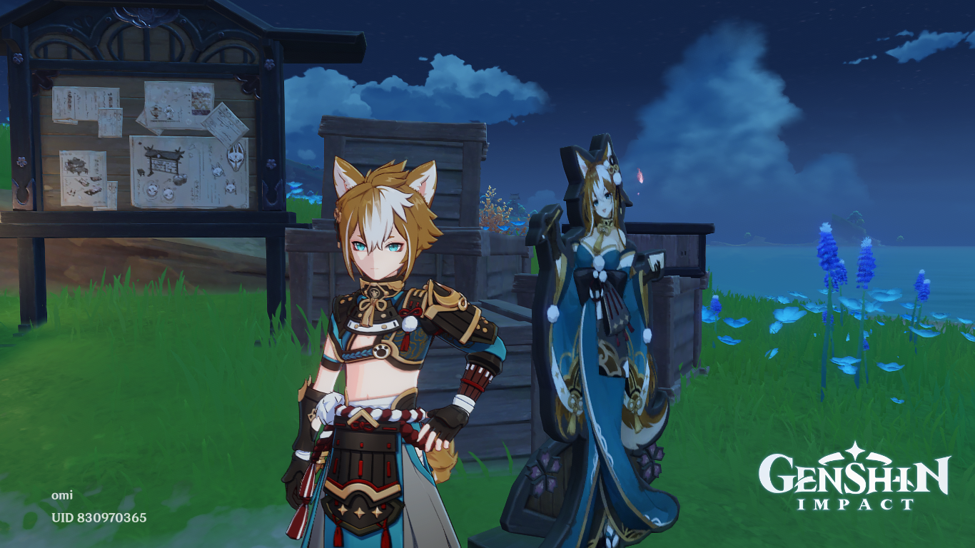 Gorou with Ms. Hina Standee