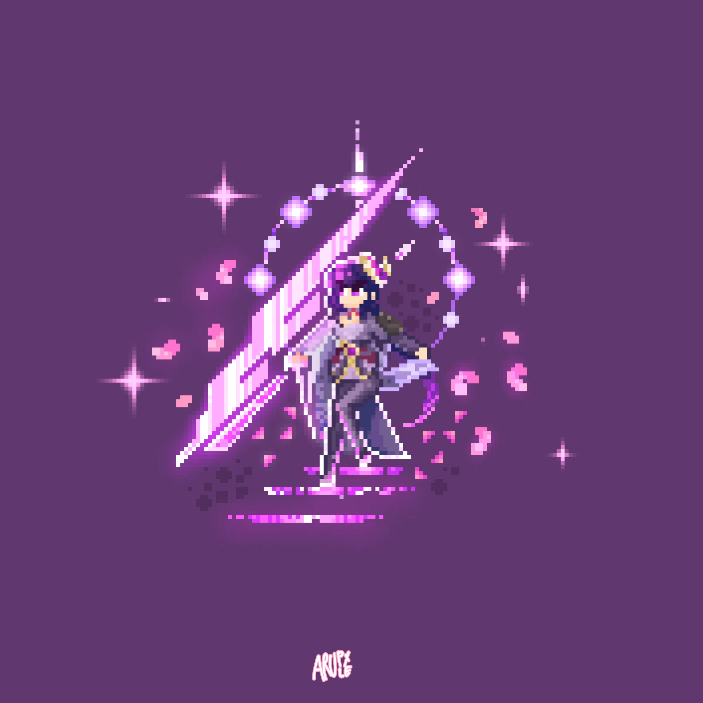 Raiden Shogun Pixel Art Genshin Impact | HoYoLAB