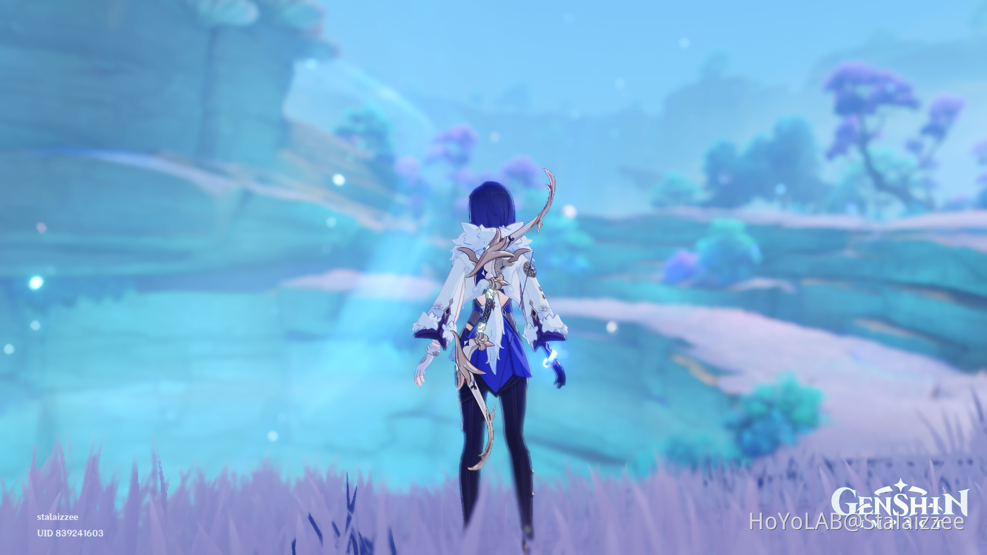 Yelan's fur coat and Favonius Warbow matching in design Genshin Impact ...