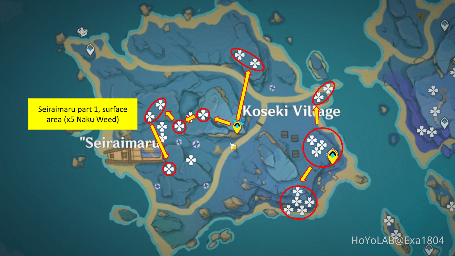 All 143 Naku Weed Farming Route (Video + Screenshot) Genshin Impact ...
