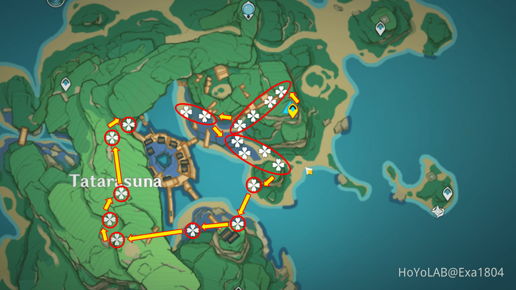 All 143 Naku Weed Farming Route (Video + Screenshot) Genshin Impact ...
