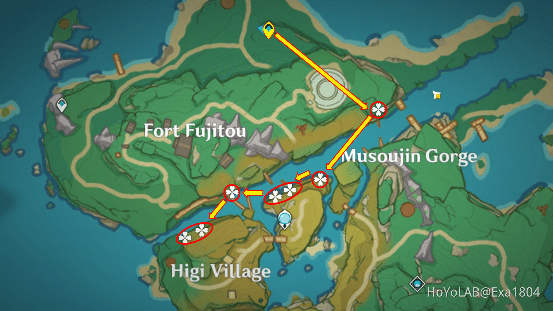 All 143 Naku Weed Farming Route (Video + Screenshot) Genshin Impact ...