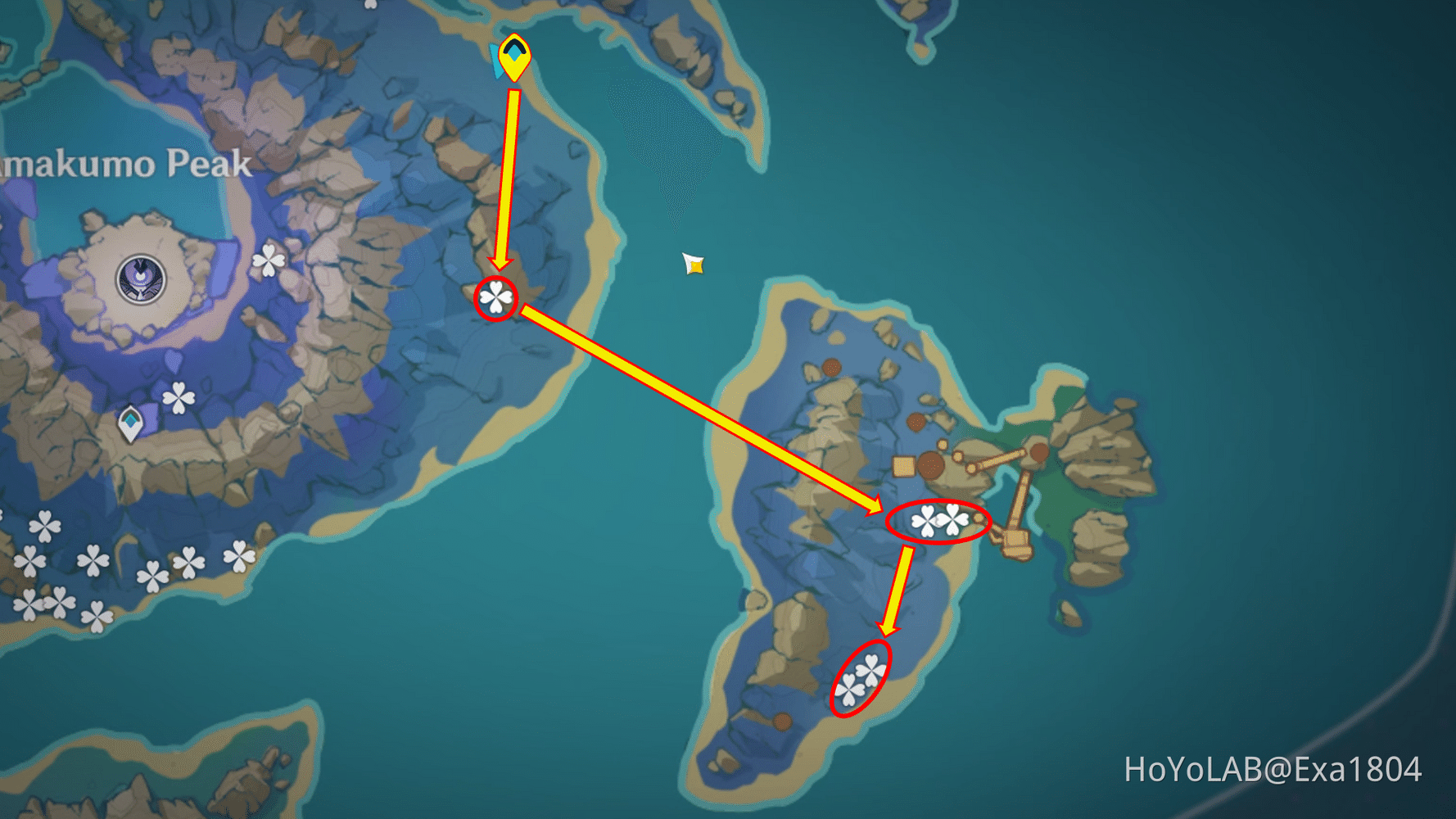 All 143 Naku Weed Farming Route (Video + Screenshot) Genshin Impact ...