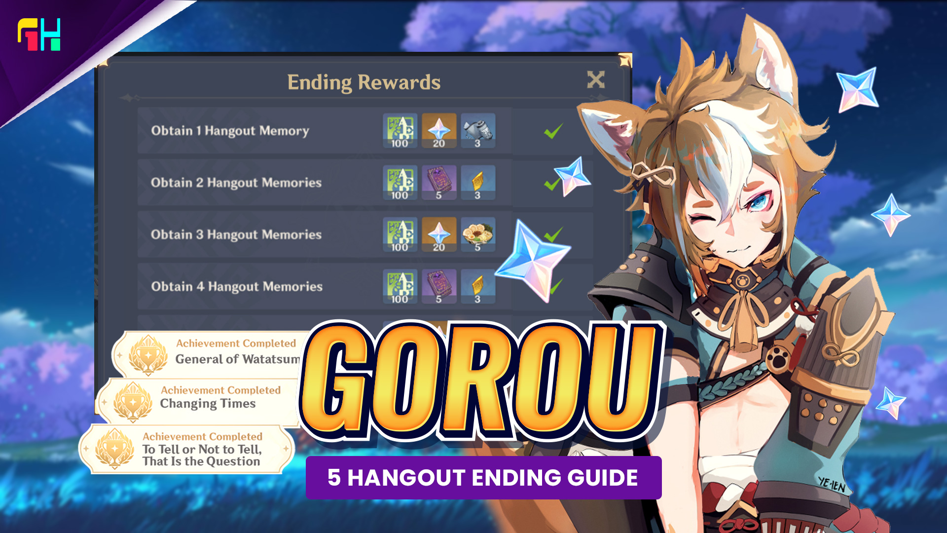 [v2.3] Gorou Hangout Event All Endings Guide Genshin Impact | HoYoLAB