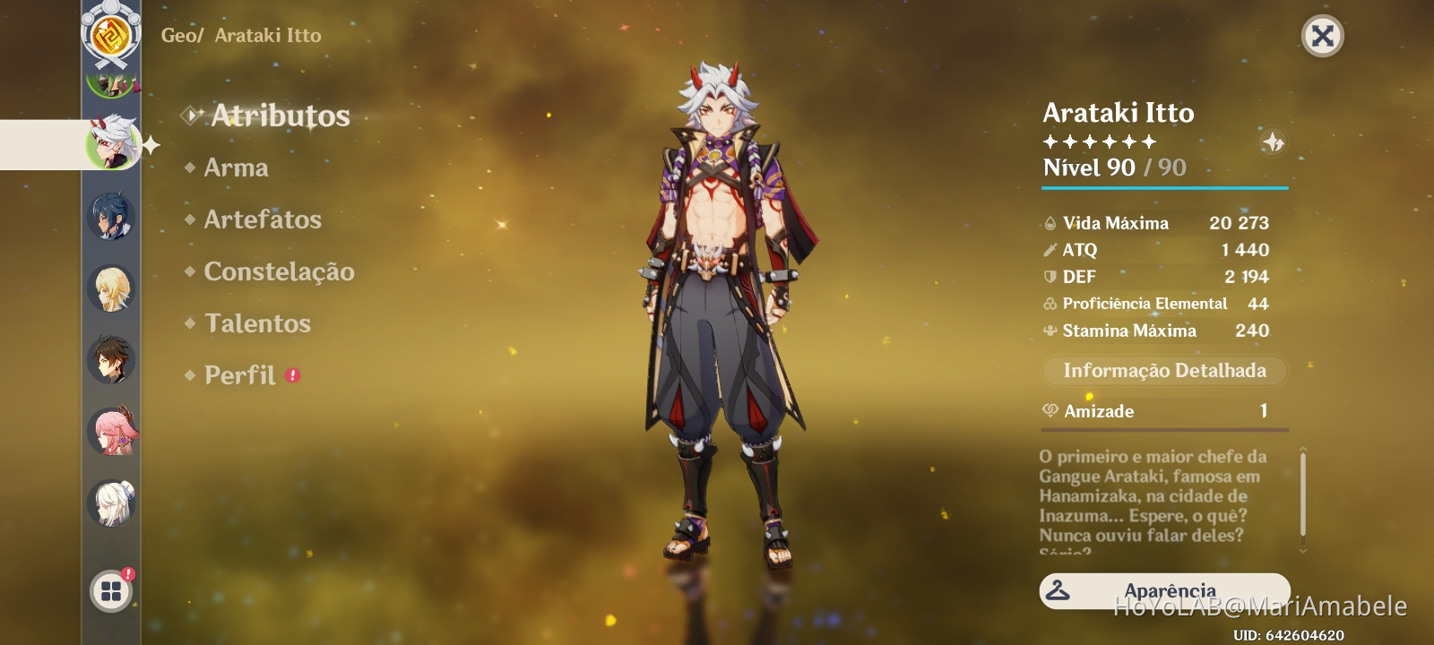 Meu Time pro Itto Genshin Impact | HoYoLAB