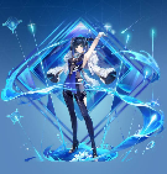 Yelan Splash Art Pixelated Genshin Impact | HoYoLAB