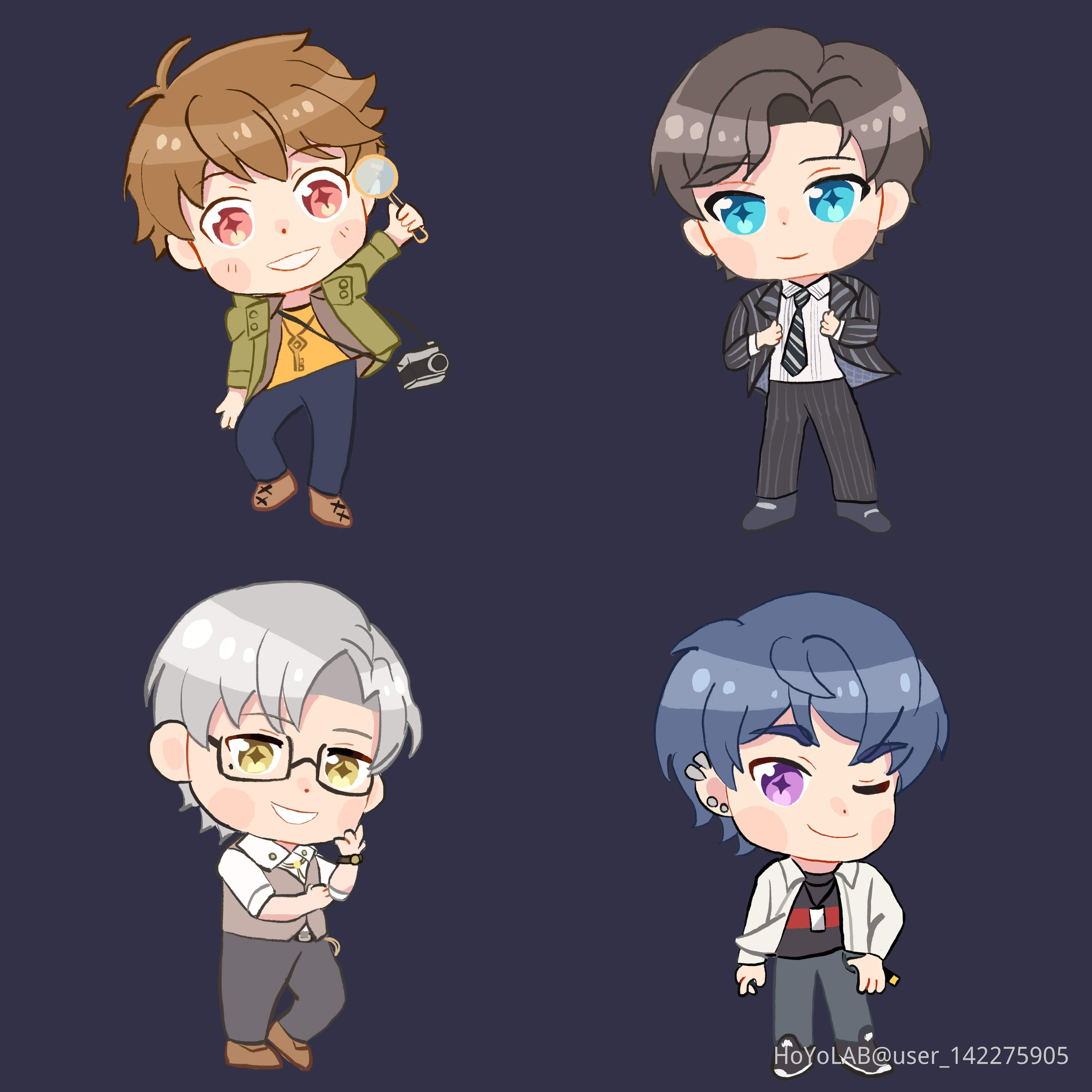 ToT Boys Chibi Stickers Tears of Themis | HoYoLAB