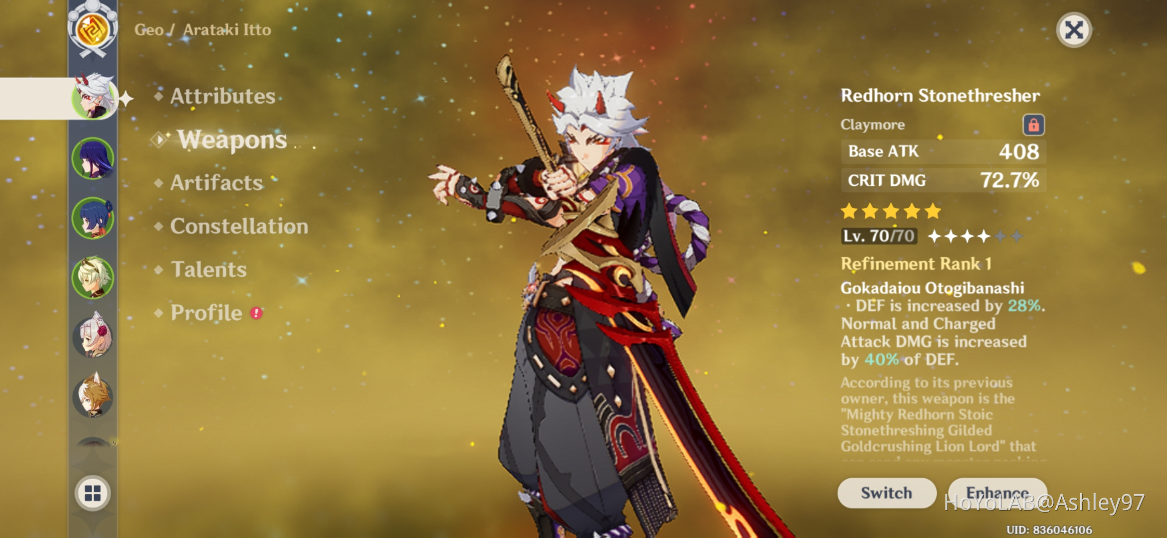 Finally got itto's weapon Genshin Impact | HoYoLAB