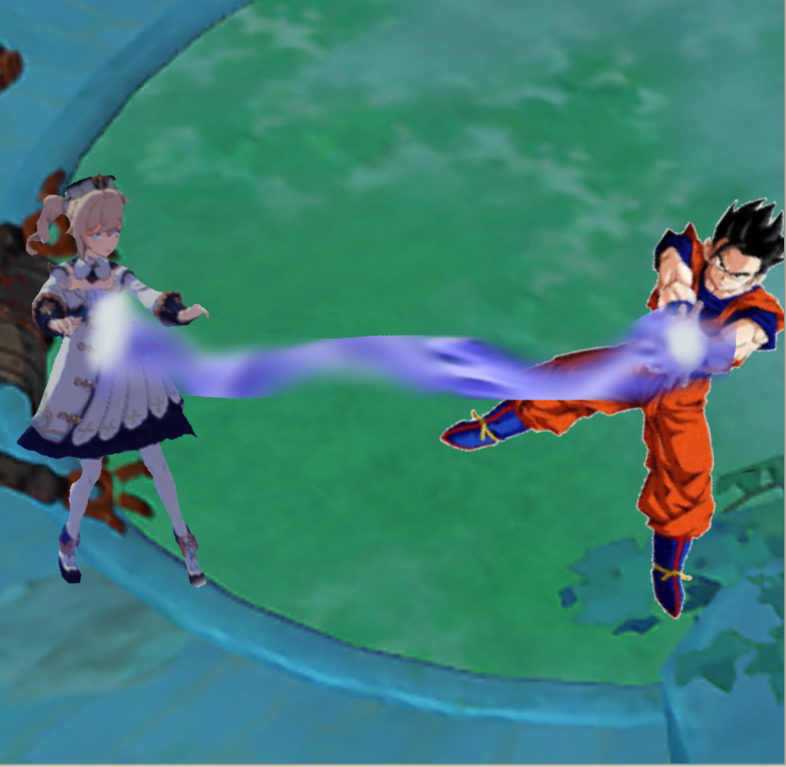 Barbara fighting Goku Genshin Impact | HoYoLAB