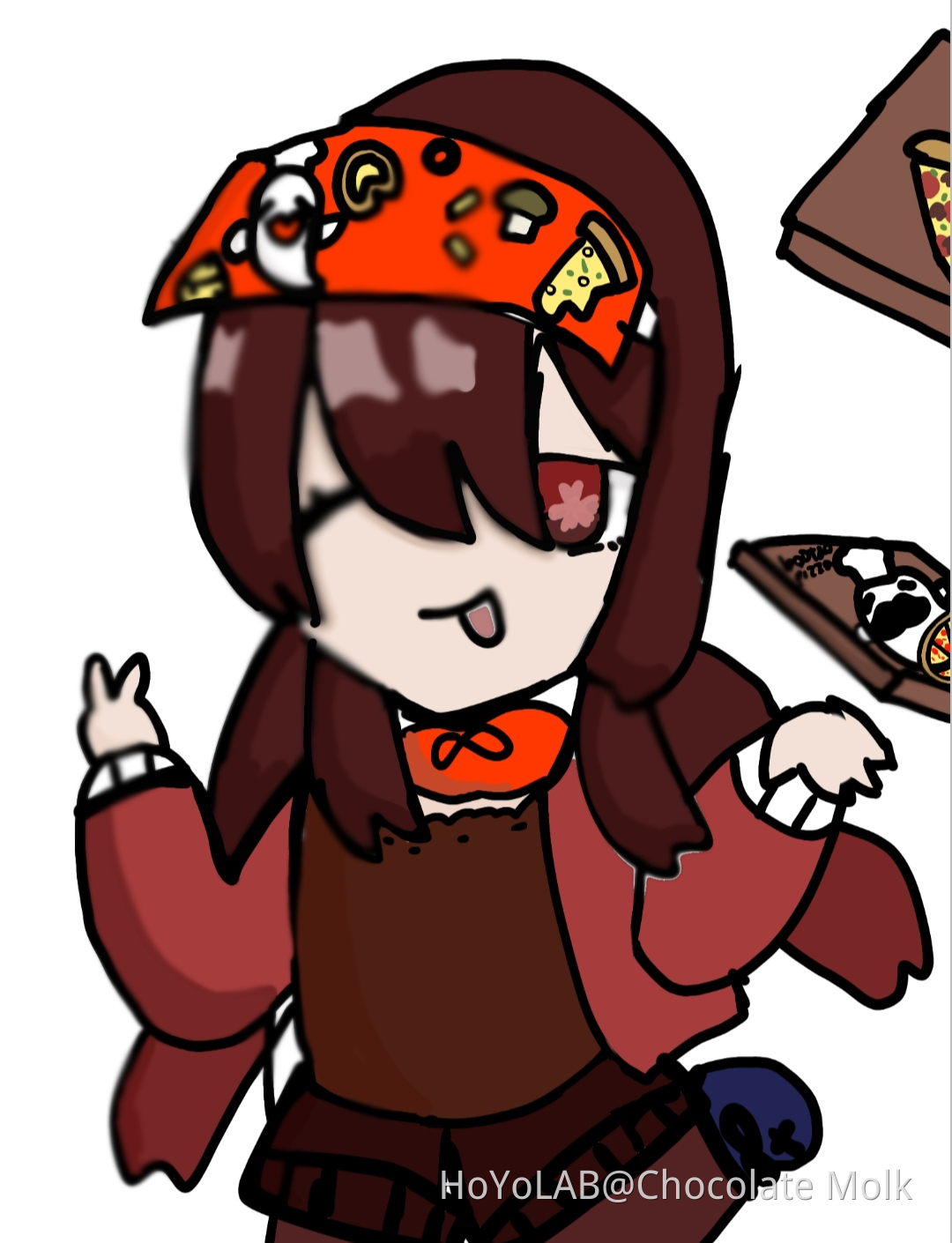 Hutao from the bootao pizza delivery service!!! | Genshin Impact | HoYoLAB