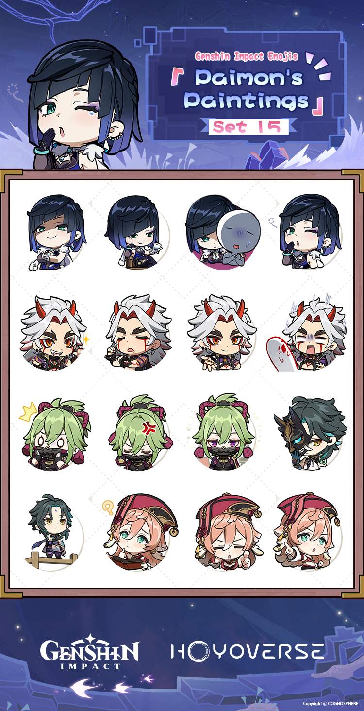 Genshin Impact ｜ Paimon's Paintings XV Emojis Now Available! Genshin ...