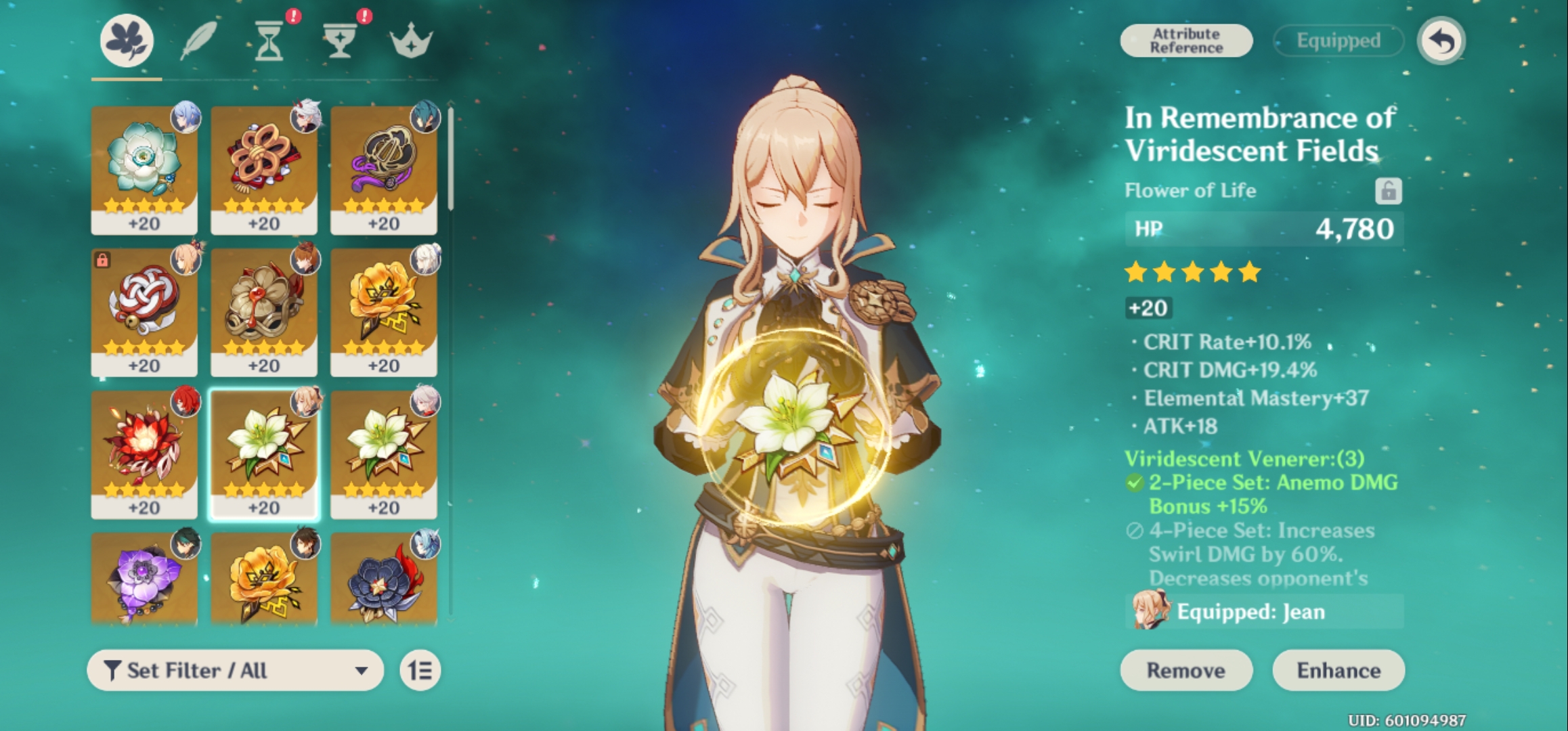 Jean artifact hunt Genshin Impact | HoYoLAB