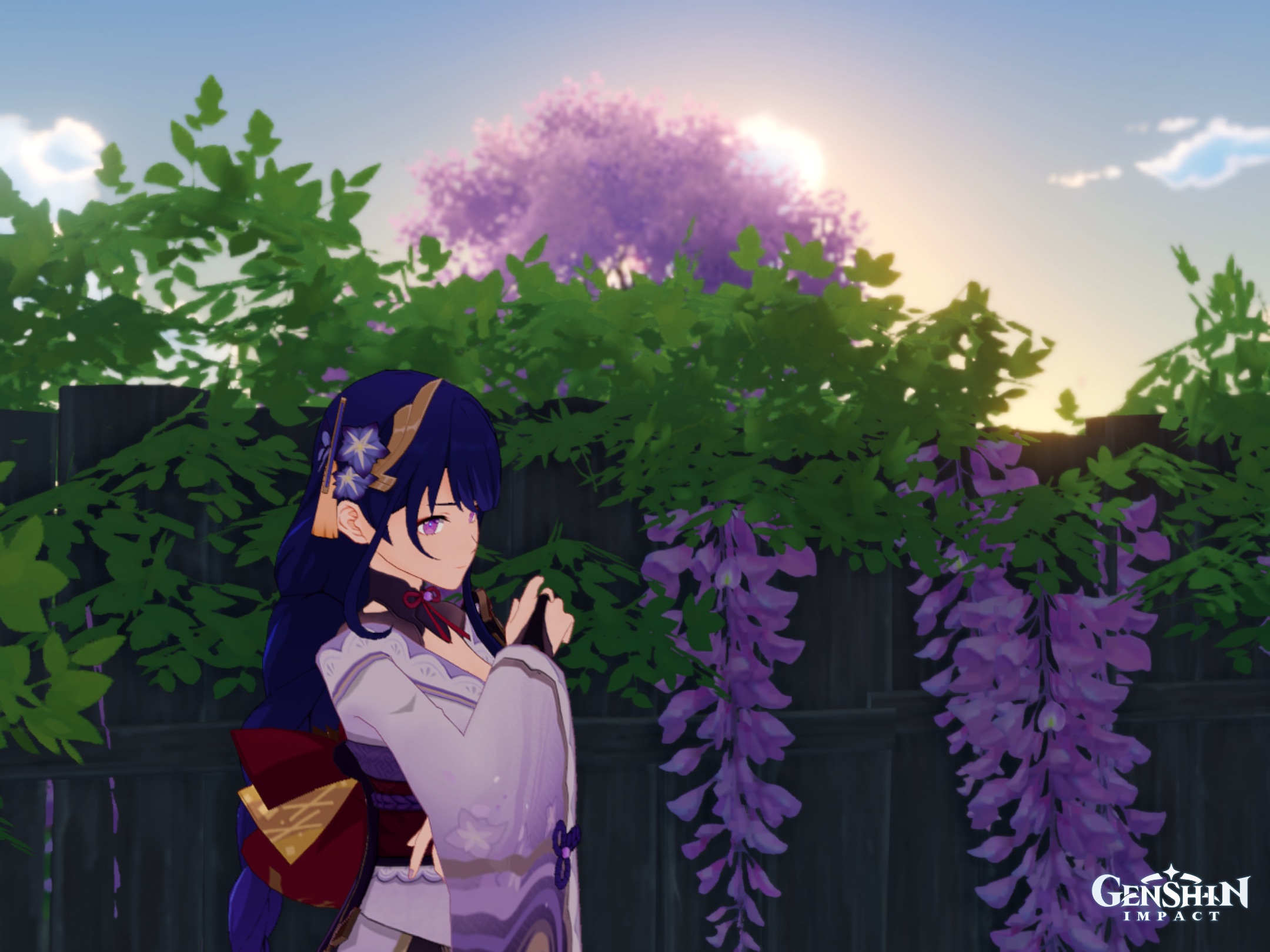 "Leafy Sunset" [Raiden Shogun] Genshin Impact | HoYoLAB