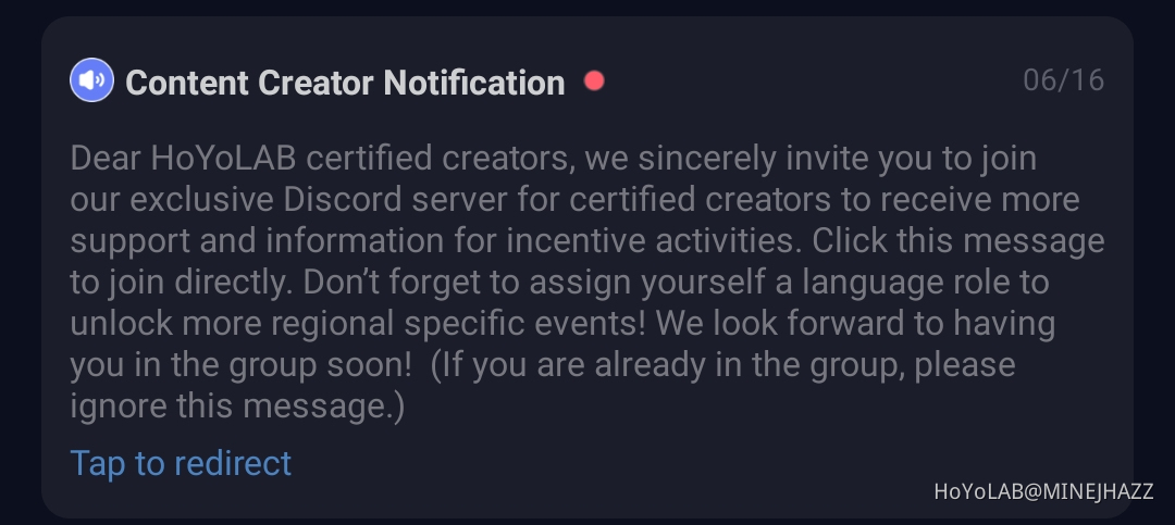 Discord Creator Invitation link expired? | HoYoLAB